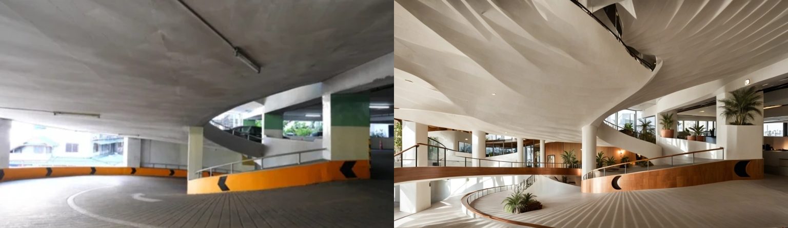 Adaptive Reuse of Parking Structures - AI Visualization & Design Ideas